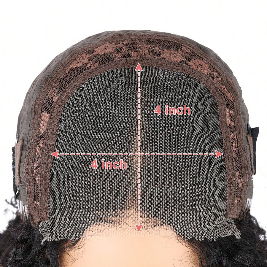 Pelucas de cabello humano rizadas tipo bob sin pegamento, ondas de agua ...