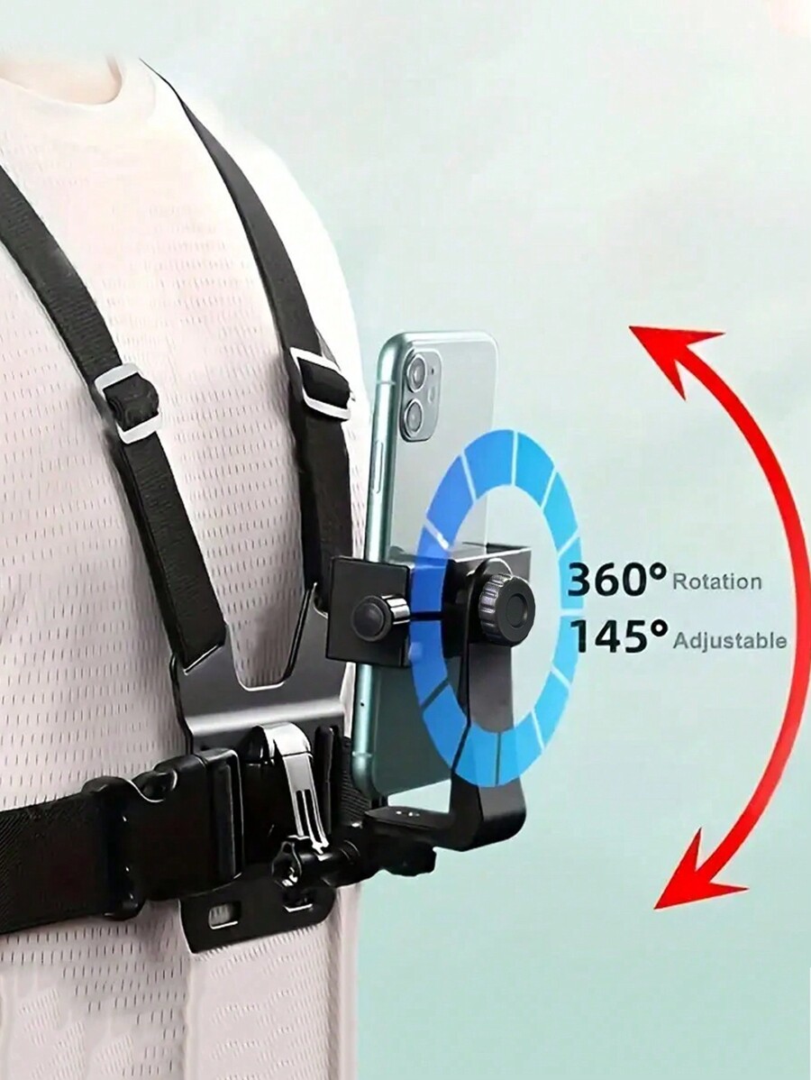 1 Set Of Outdoor Shoulder Strap Mobile Phone Holder, Adjustable Chest ...