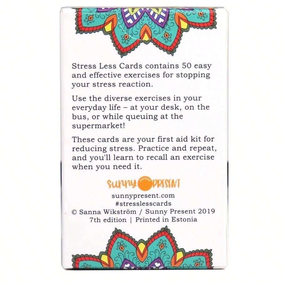 Stress Less Cards 50 Mindfulness Meditation Exercises Helps Relieve ...