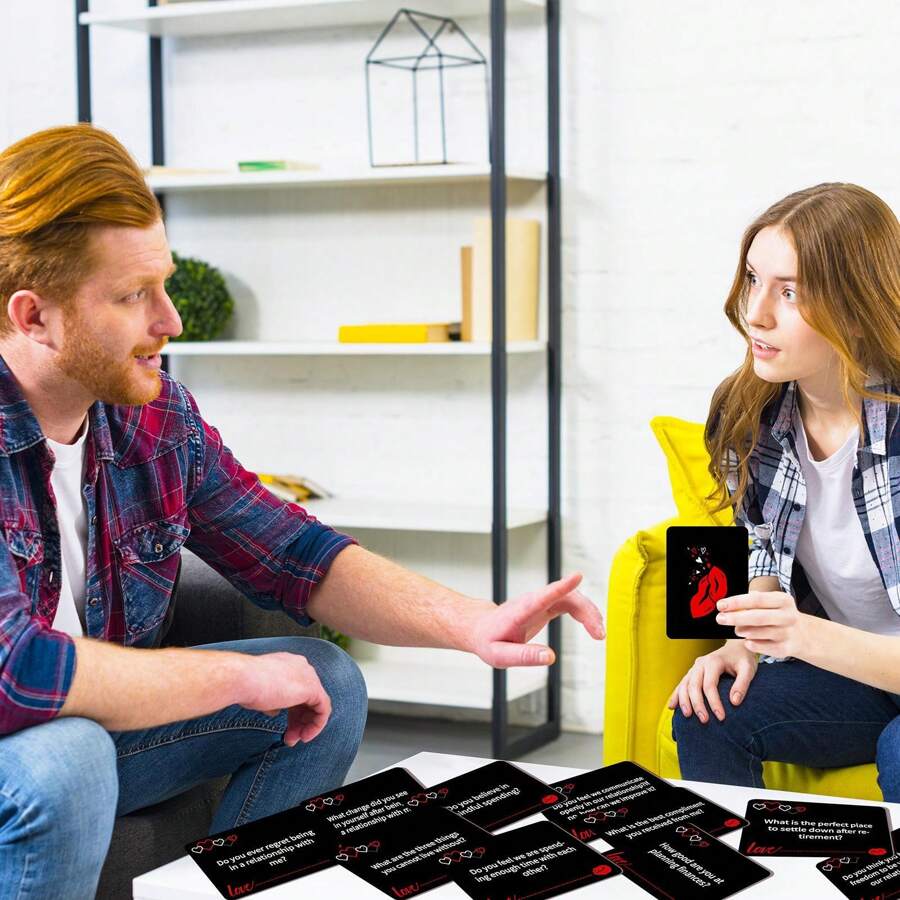 1pc 50-Piece Set Intimate Couple's Question Cards Tabletop Game ...