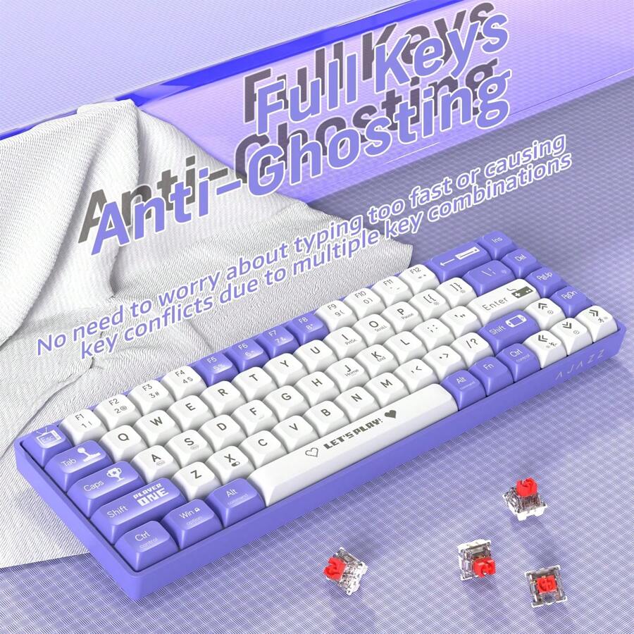 ATTACK SHARK ATTACK SHARK AK680 60% Wired Mechanical Gaming Keyboard ...