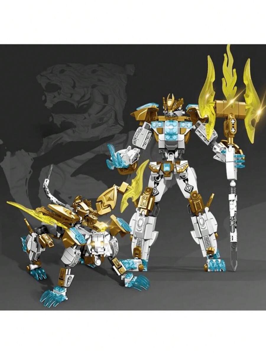Transformable Robotic Toy Set Of Divine Beast Mecha Blocks, Featuring ...