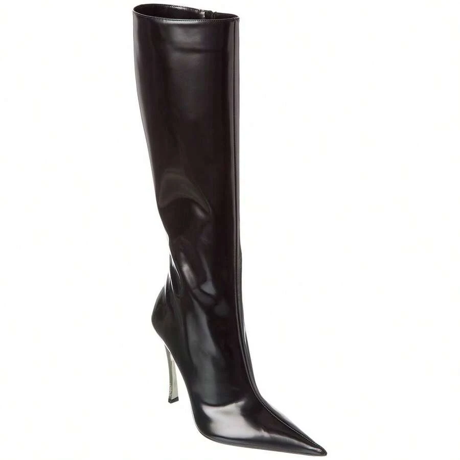 Versace Pin-Point Leather Knee-High Boot | SHEIN USA