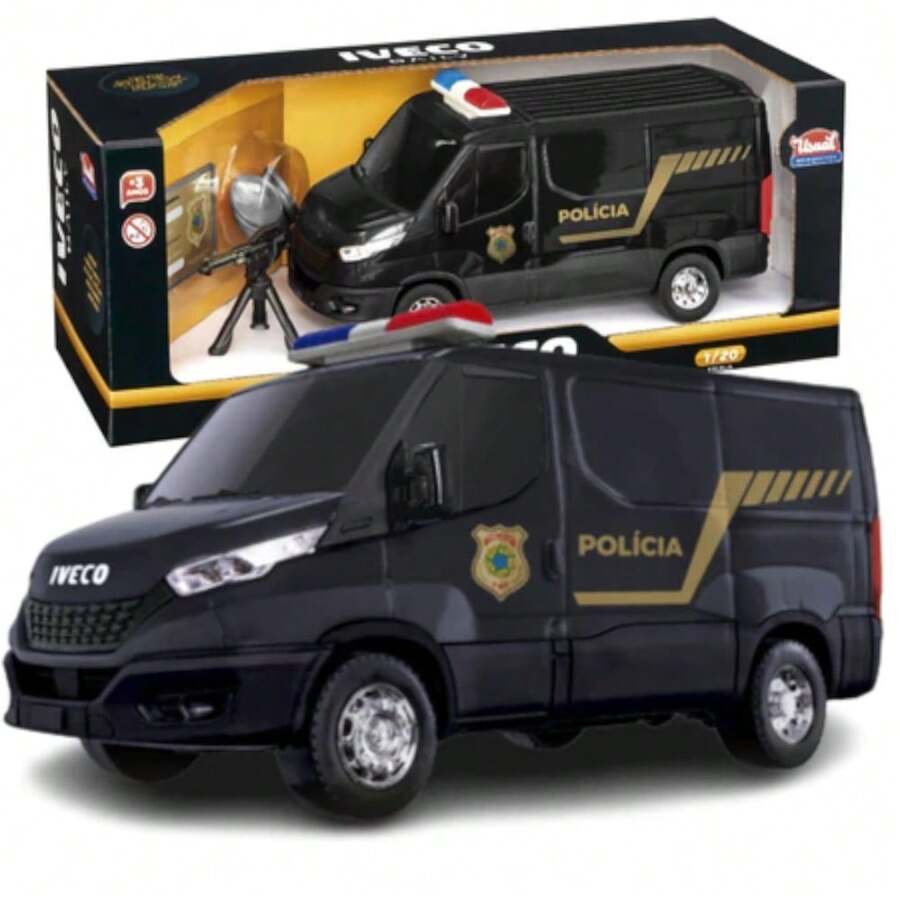 Police Van Car With Accessories Iveco Daily Police Car Scale 1/20 ...