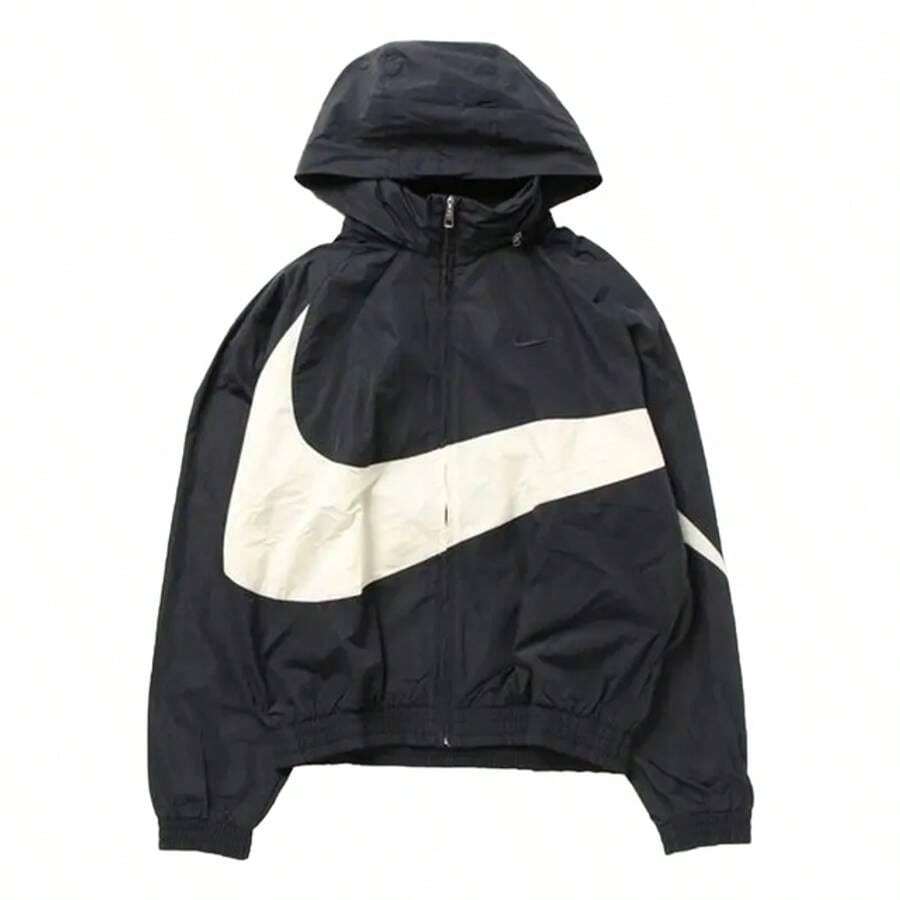 Nike Swoosh Woven Jacket Black Coconut Milk | SHEIN USA