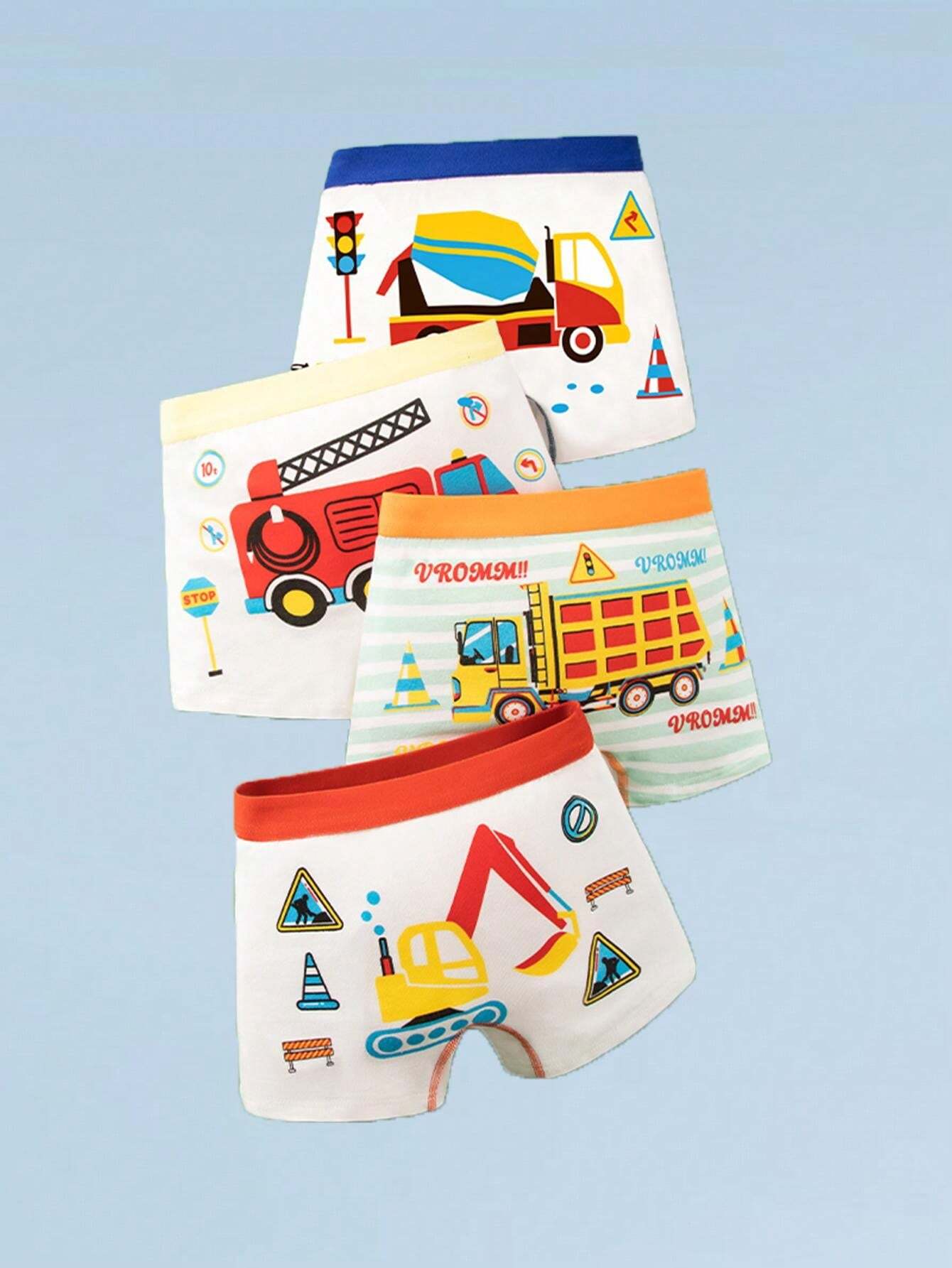 8 Boxers For Young Boys Cartoon Car Airplane Print Big Boy Baby Young ...