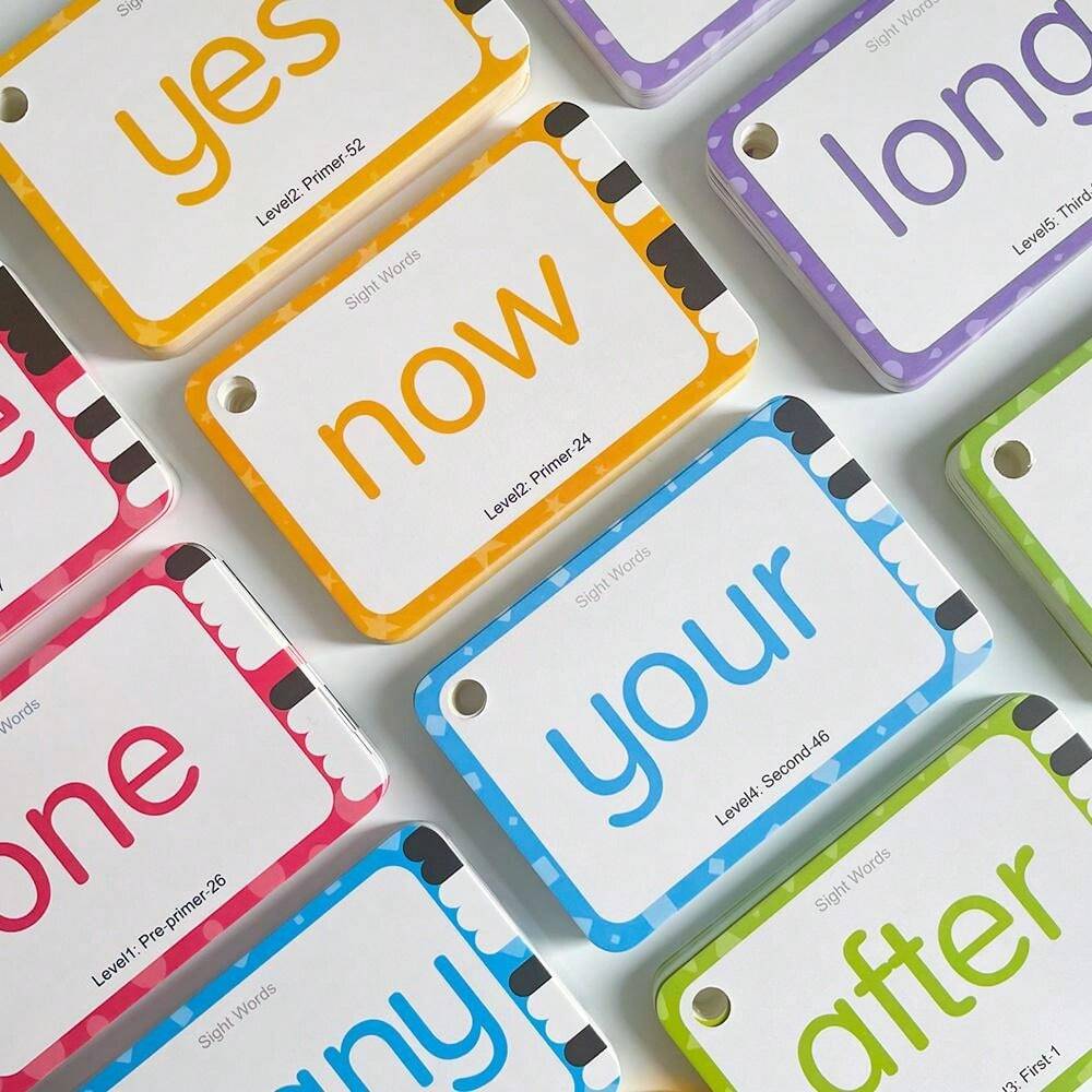 220 Sight Words Flashcards Baby Early English Learning Flash Cards ...