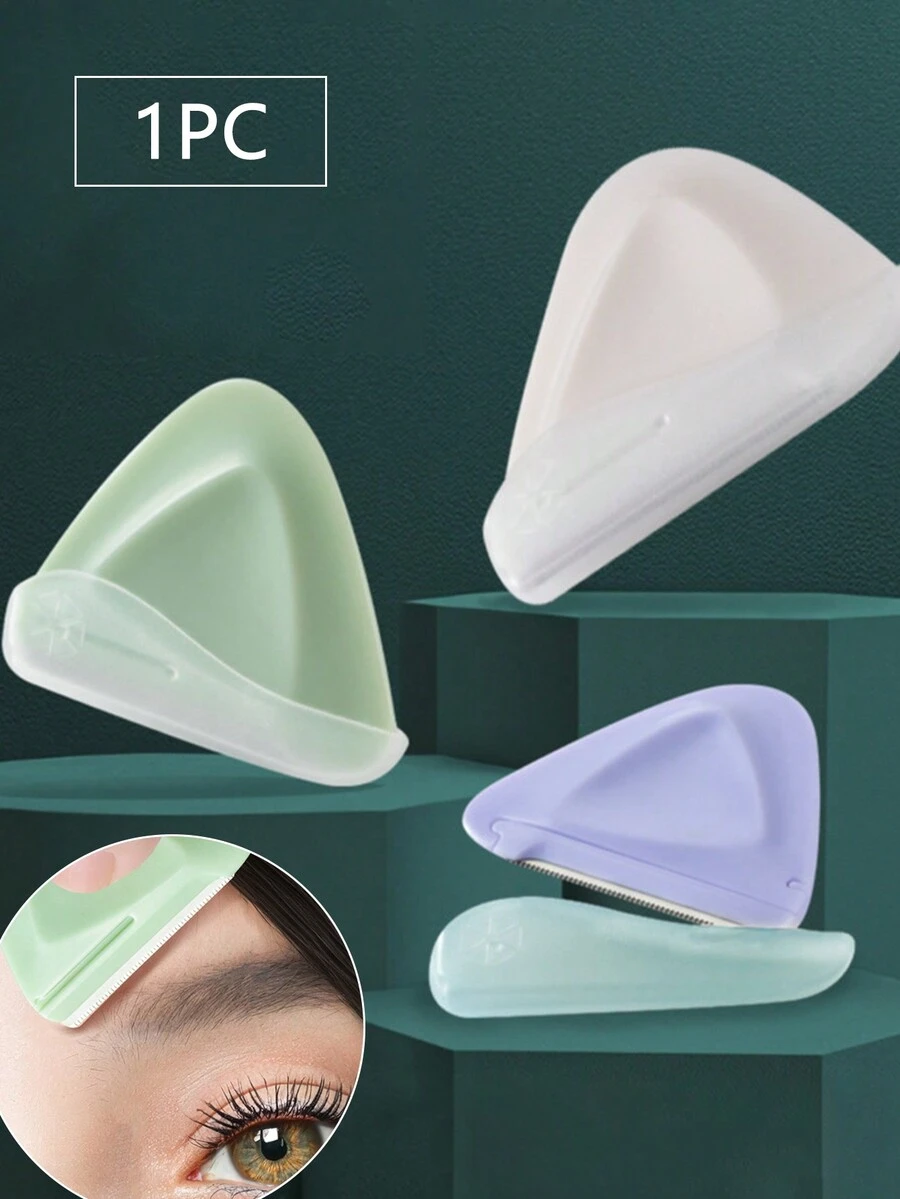 Easy-Grip Stainless Steel Eyebrow Razor - Safe & Portable Triangle ...