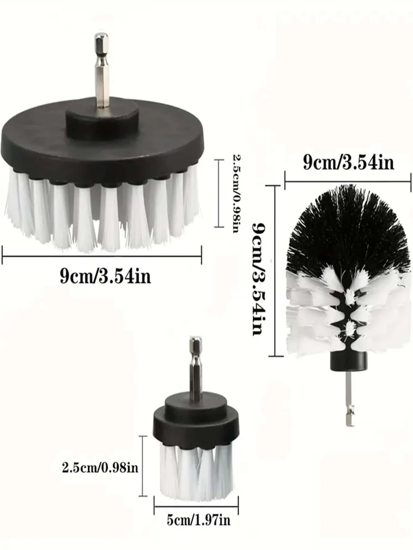 3pcs/Set Electric Drill Cleaning Brush Kit, Includes Floor Brush ...