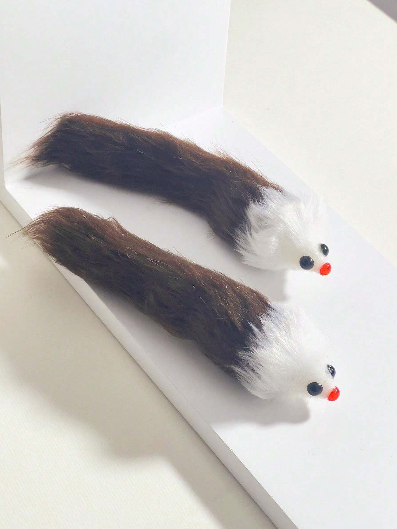 1 Rato de Pelúcia com Rabo Longo, Brinquedo para Gato, Rato Simulado e Brinquedo para Gato com ...