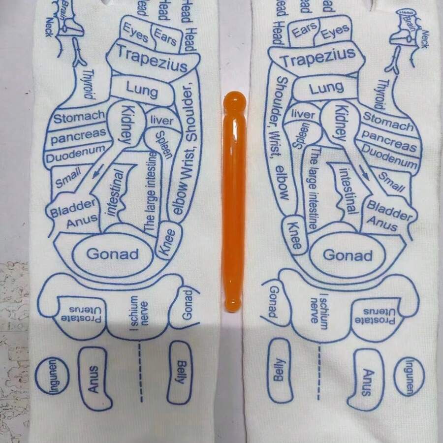 Acupoint Massage Socks With Massage Rod, Dual-Sided Foot Meridian ...