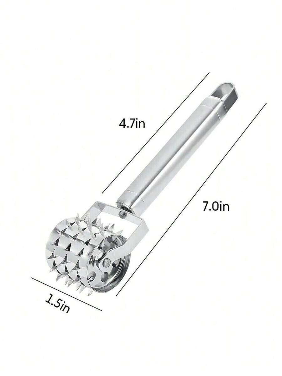 Stainless Steel Meat Tenderizer Roller Hammer Mallet For Steak Beef ...