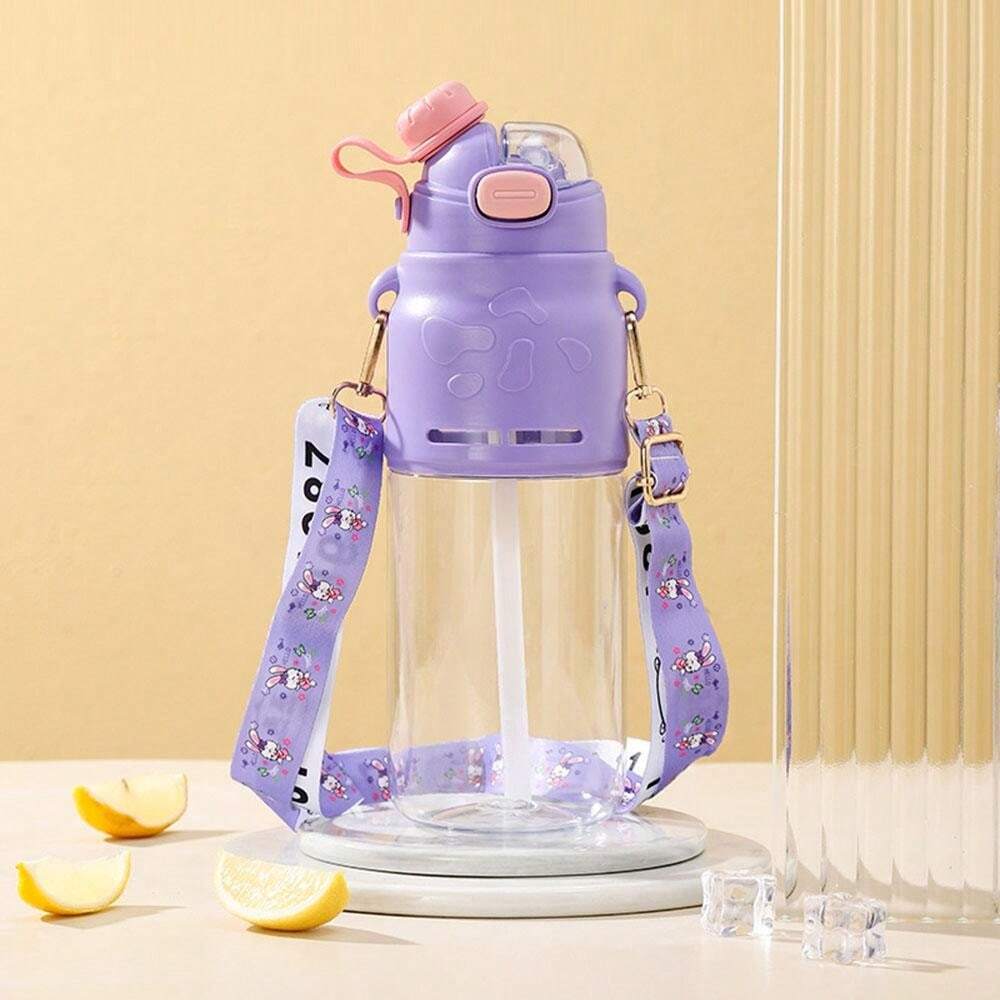 New Double Drink Bounce Rotate Cap Student 1000ml Water Bottle With ...