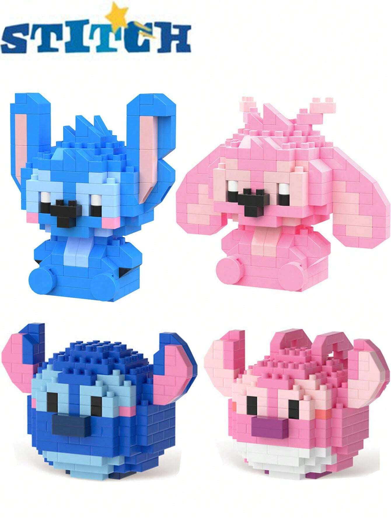 Stitch Building Blocks Cartoon Anime Figure Mini Assembly Toy Bricks ...