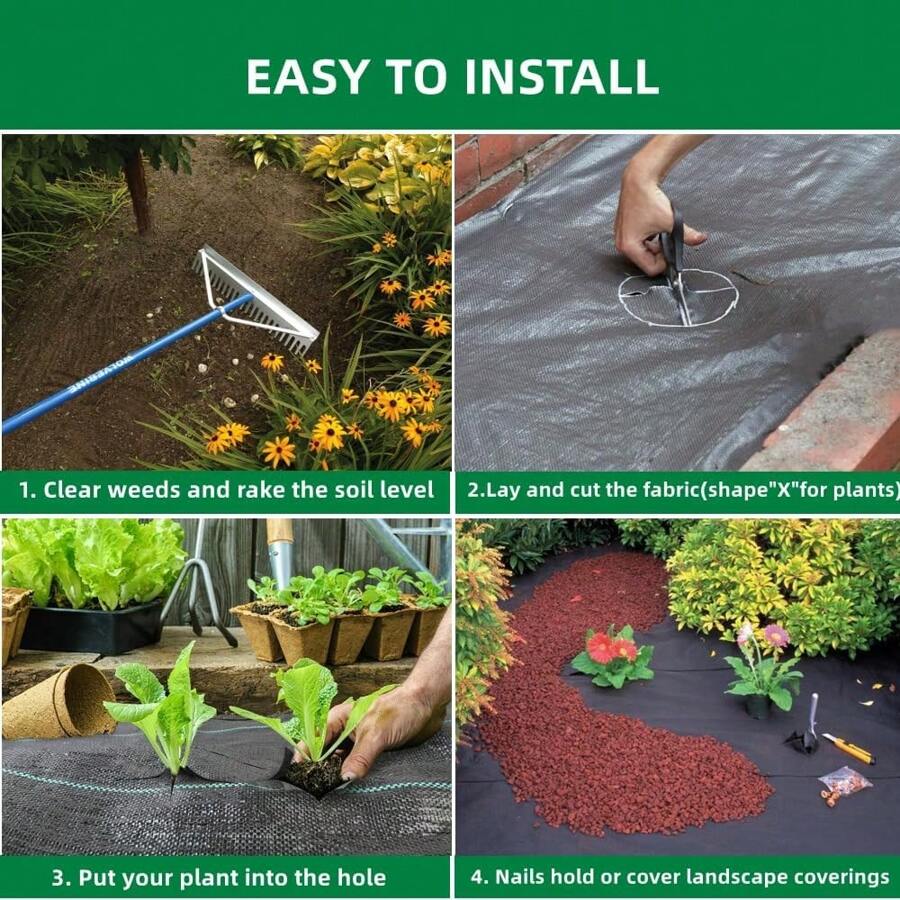 Heavy Duty Weeds Barrier Landscape Fabric - Durable Woven Geotextile ...