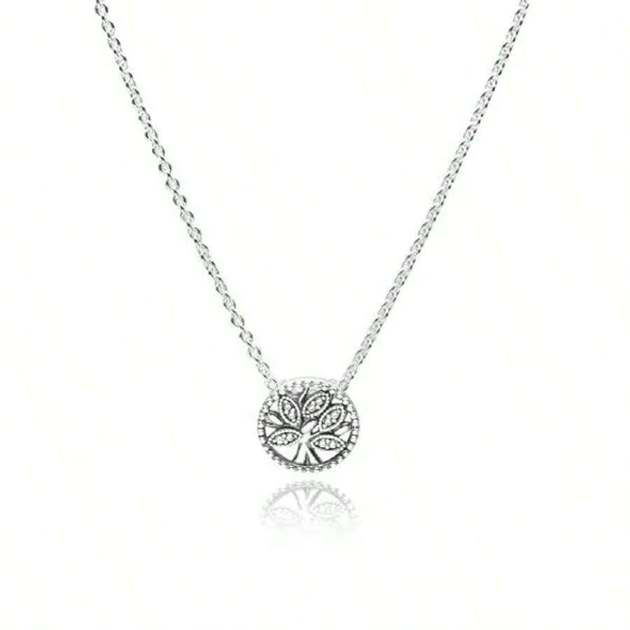 Pandora Sparkling Tree Of Life Necklace Silver | SHEIN USA