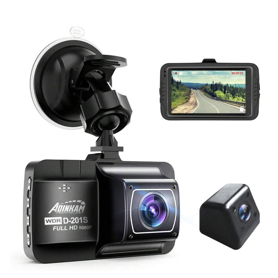 Dual Channel Dash Cam With Backup Camera 1080P Full HD Zinc Alloy 3 ...