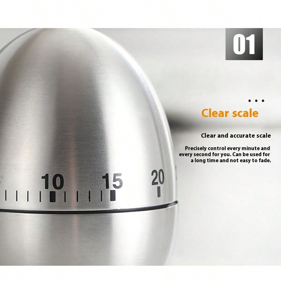 Creative Kitchen Mechanical Timer Egg Type Timer 60 Minutes Student ...