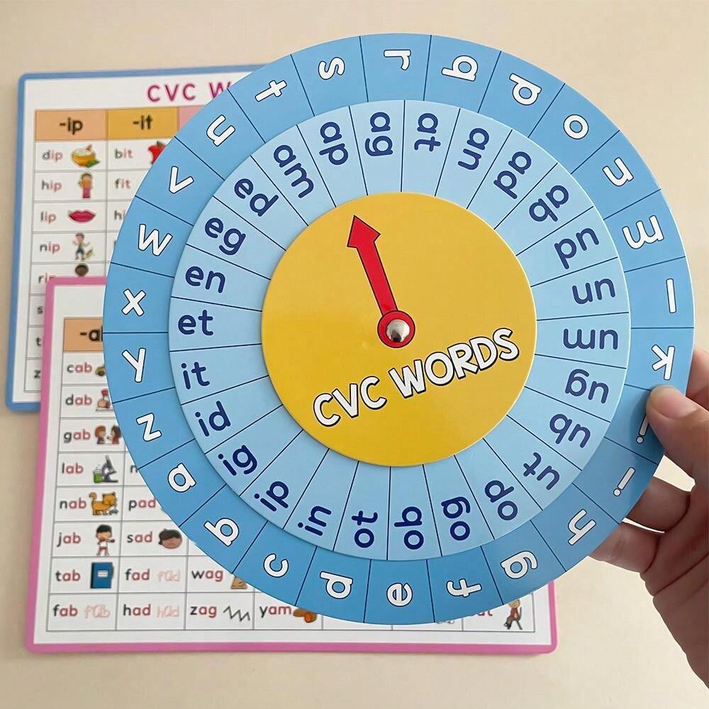 CVC Word Phonics Cards Children Early Educational Learning English Word ...