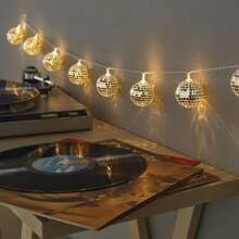 Battery-Operated LED Disco Ball String Lights - 10 Count | SHEIN USA