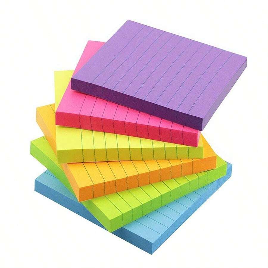 80 feuilles de papier note carrées, papier note auto-adhésif, couleurs ...