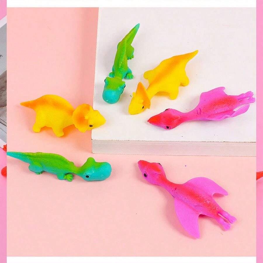 Creative Finger Catapult Dinosaur Slingshot Sticky Wall Mounted Toys ...