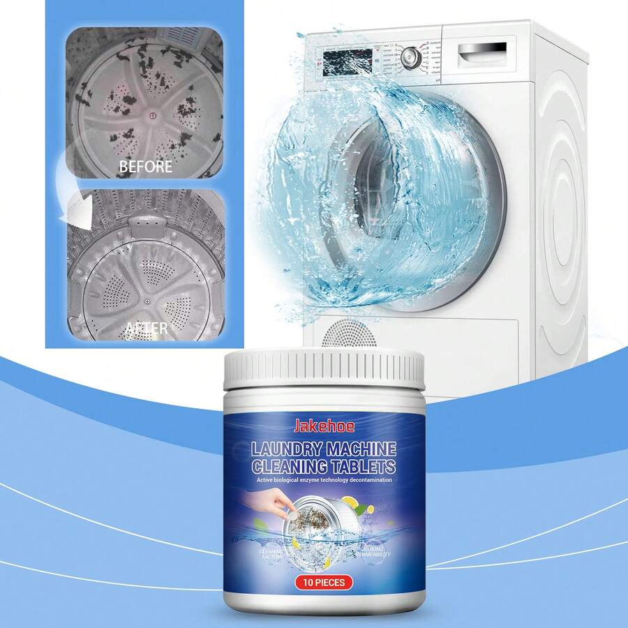 1 Box Washing Machine Cleaner Effervescent Tablets, Remove Dirt & Odor ...