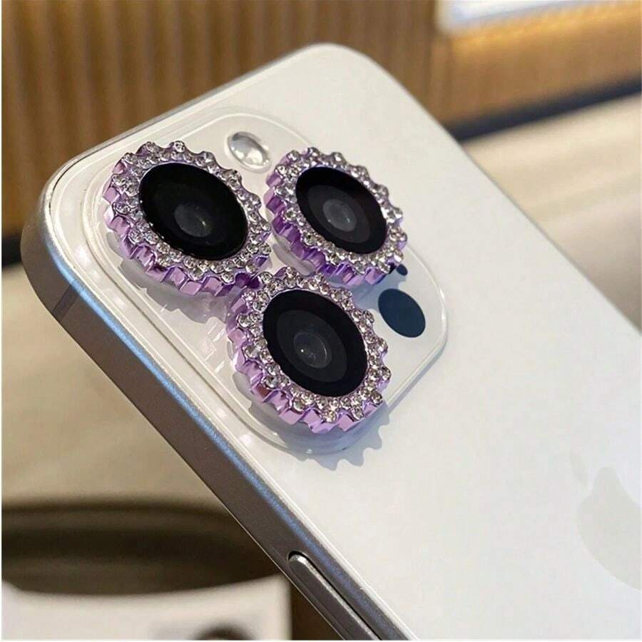 1 Set Camera Lens Protection Film, Rhinestone Decor (Gear Shaped ...