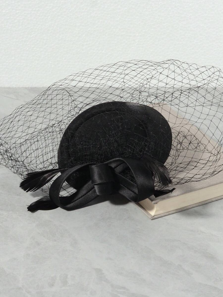 French Elegant Ladies' Wide Brim Hat, Vintage Retro Fascinator Hat ...