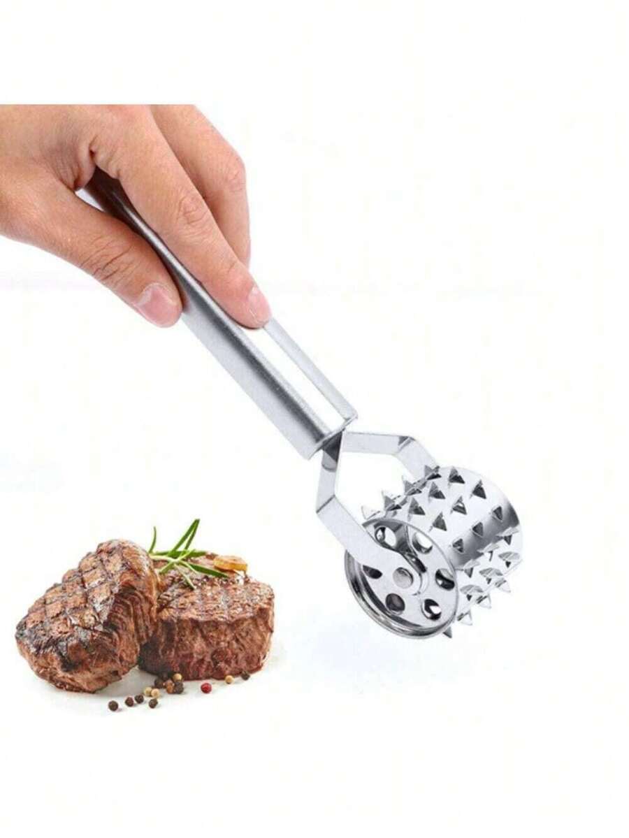 Stainless Steel Meat Tenderizer Roller Hammer Mallet For Steak Beef