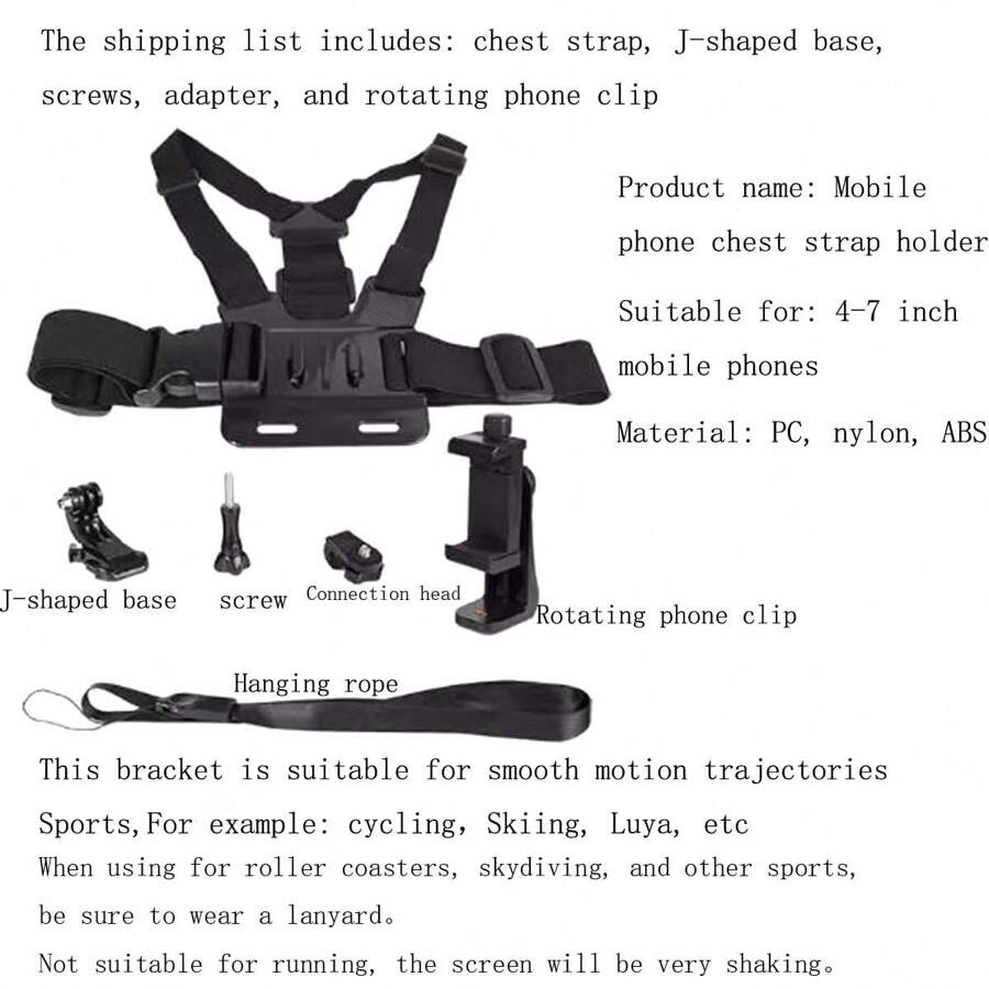 Chest Mount Phone Holder Stand With First Person View Filming For ...