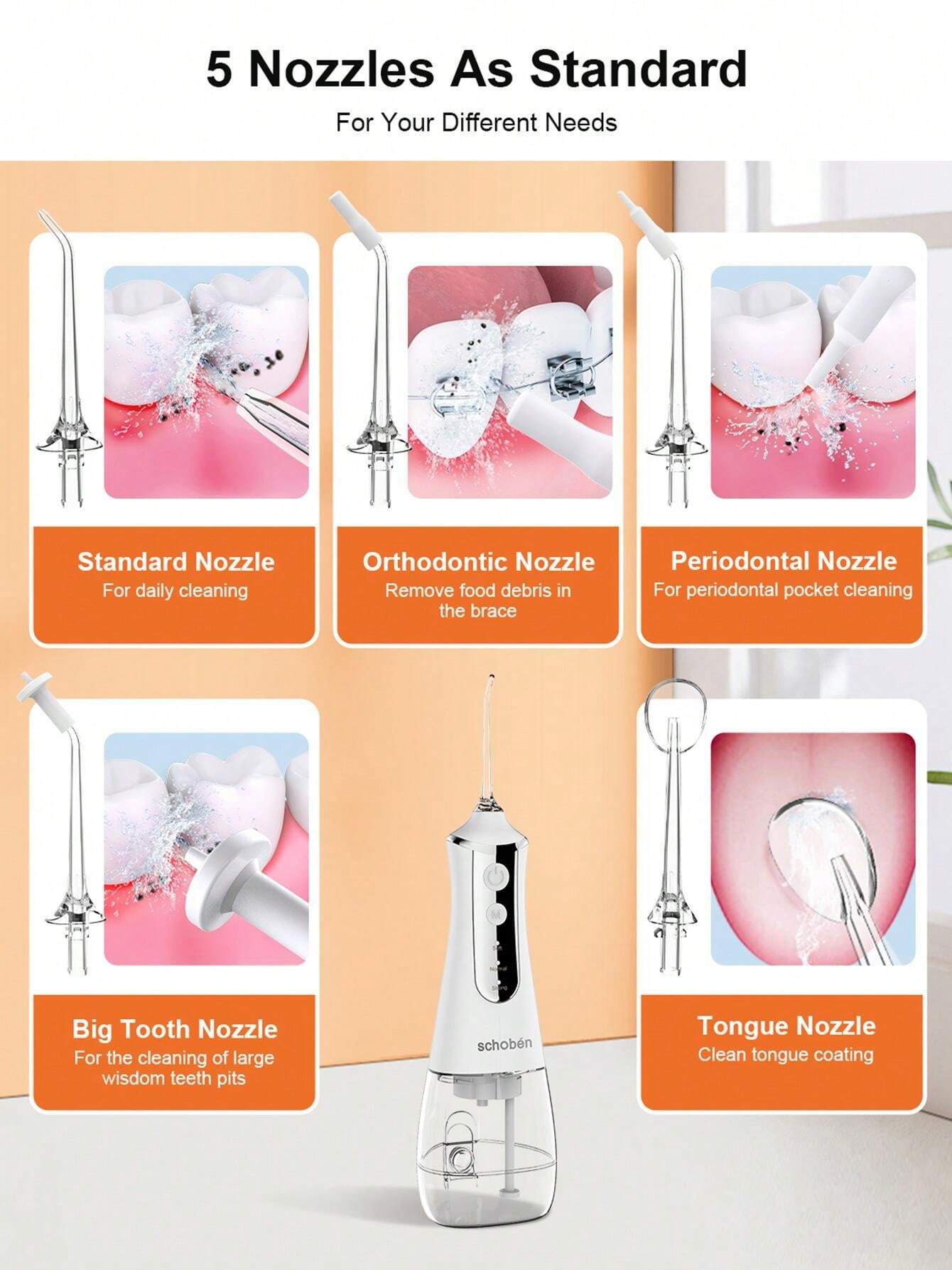 Oral Irrigator Wireless Electric Interdental Cleaner For Teeth Gums ...