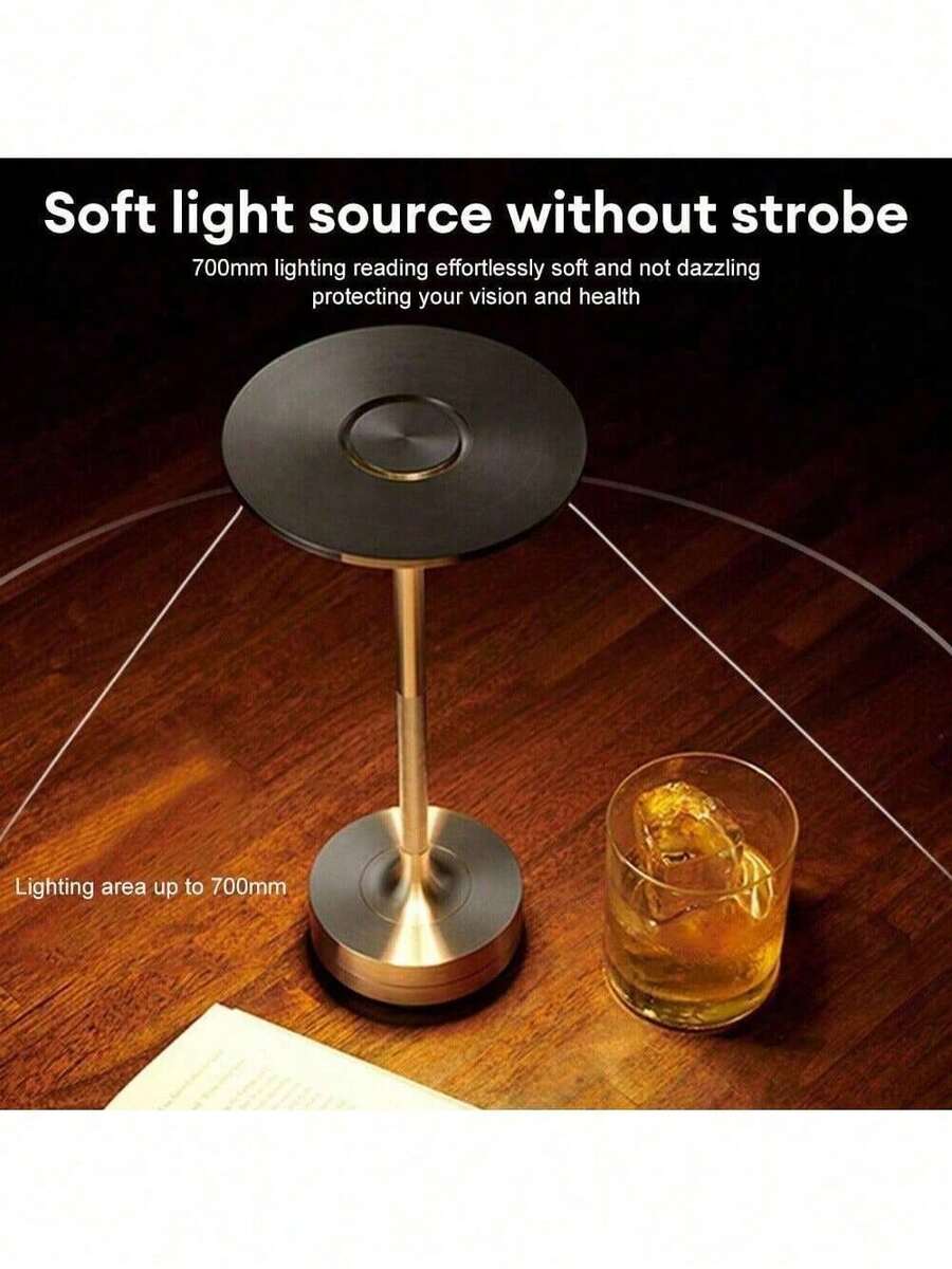 Modern LED Table Lamp Touch Dimmable USB Rechargeable Bar Night Light ...