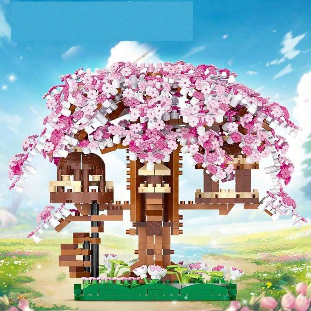 2024 Model 0287 Cherry Blossom House Difficult Adult Assembly Toys ...