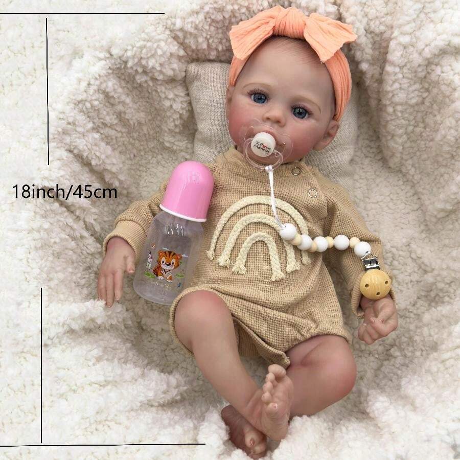NPK 18inch Meadow Soft Body Reborn Baby Doll 100% Handmade 3D Skin With ...