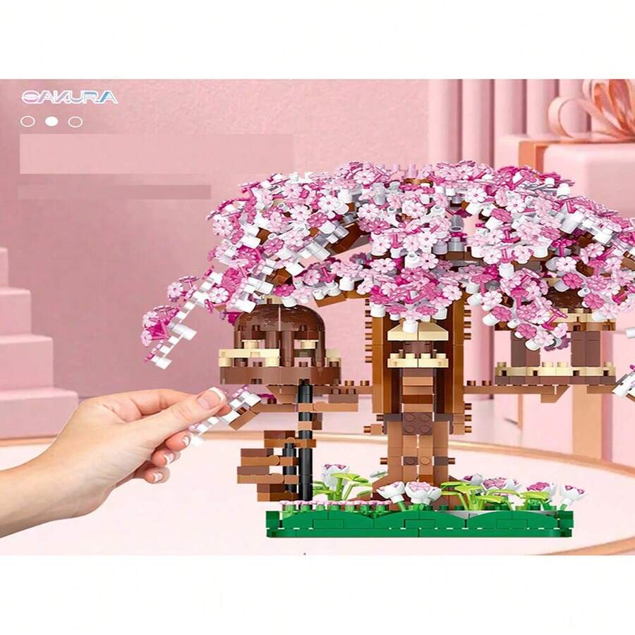 New 2024 Model 0287 Cherry Blossom Tree House High Difficulty Adult ...