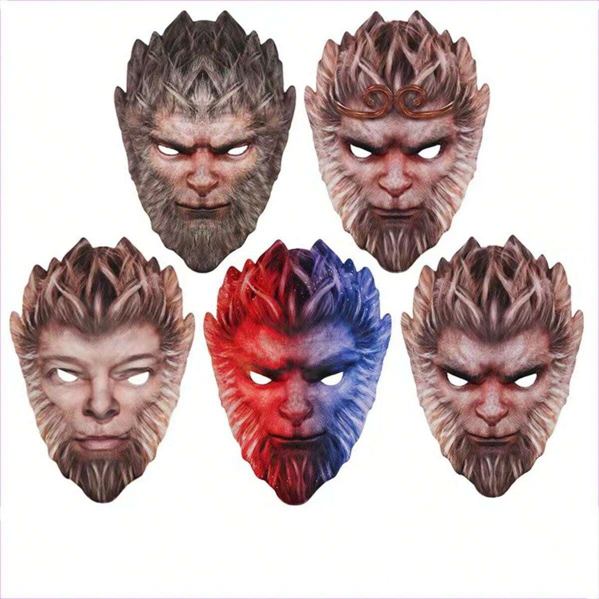 Adult Full Face Monkey King Mask Myth Wukong Masquerade Costume Prop ...