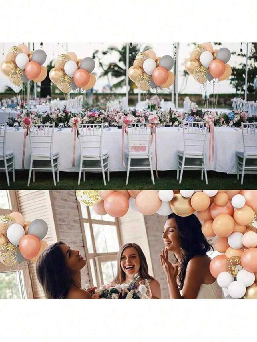 New Exclusive Retro Color Latex Balloons Set With Chain Combination ...