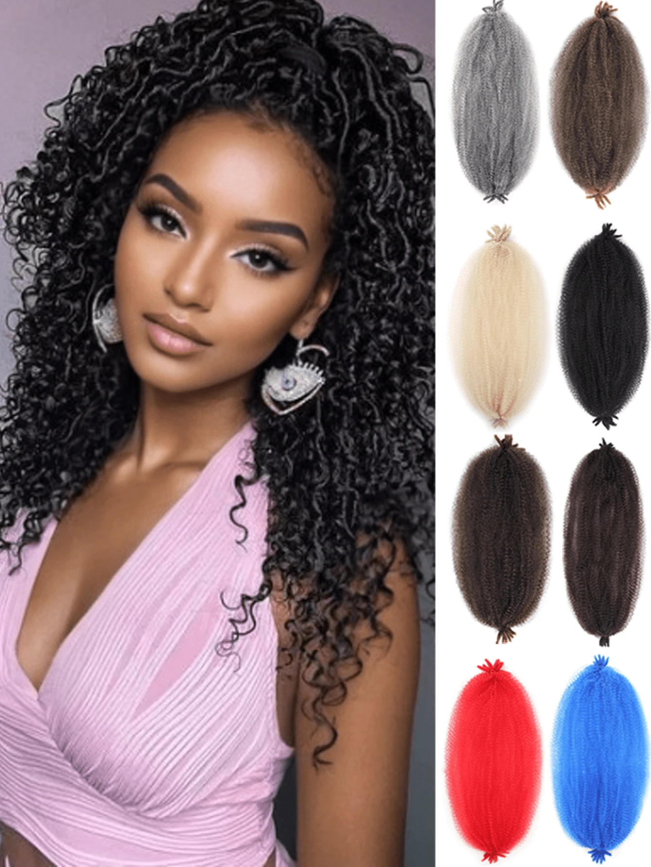 Afro Twist Hair Springy Afro Twist Hair Pre Fluffed Spring Twist Hair ...