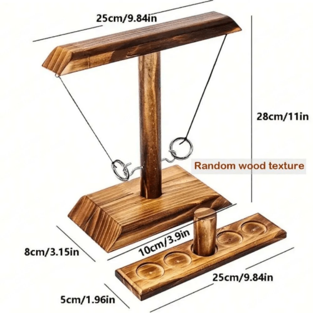 Ring Toss Game - Wooden Toys For Family Fun, Lawn Toss Game For Bar ...