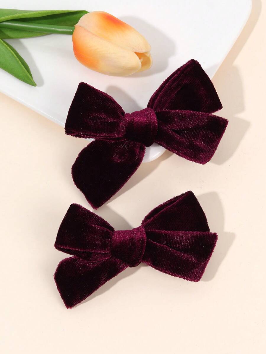 2 piezas Elegantes lazos de terciopelo para el cabello para mujeres y ...