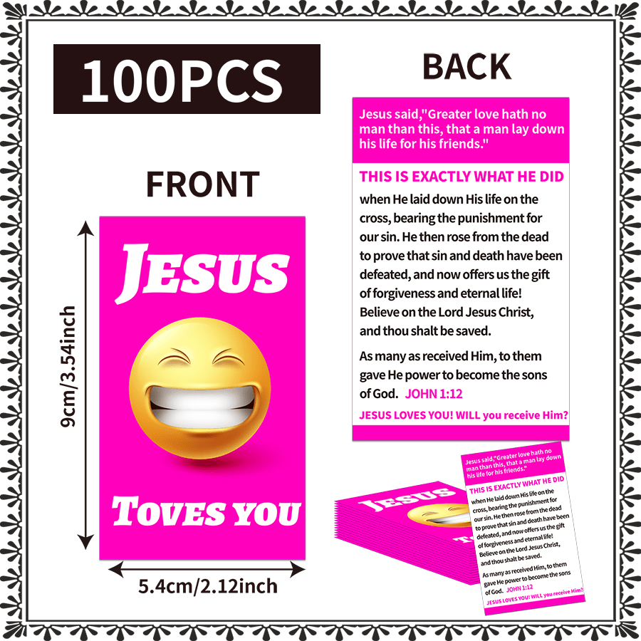 100pcs Gospel Tracts Card Plan Of Salvation Card 62nd Gospel Pocket ...