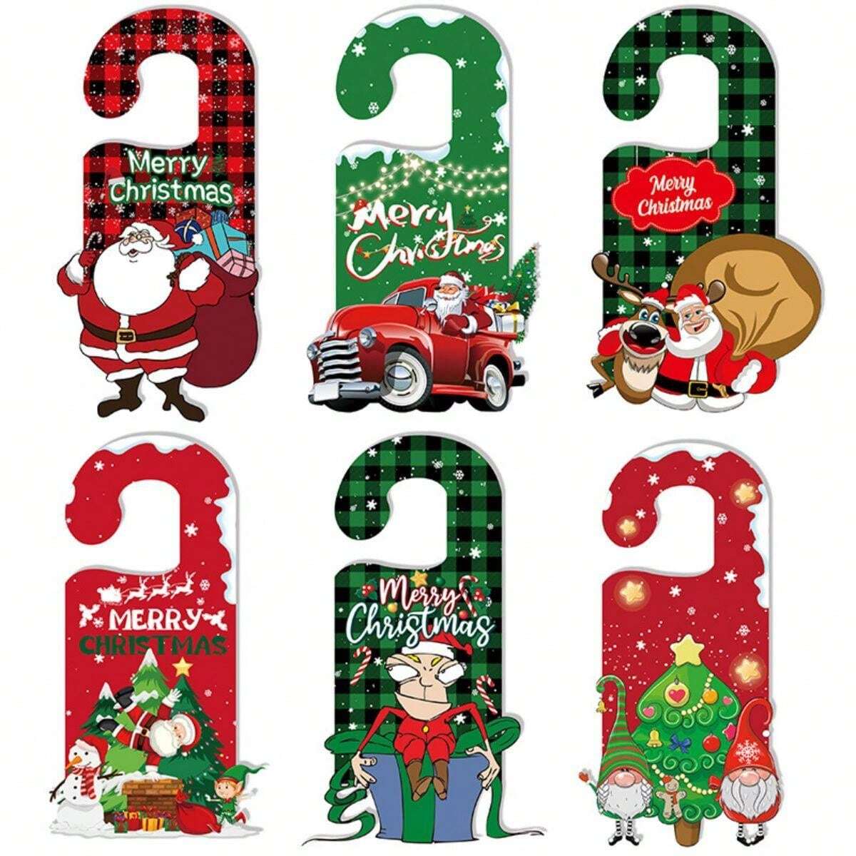Christmas Decoration Christmas Paper Door Hanger, Paper Door Handle ...