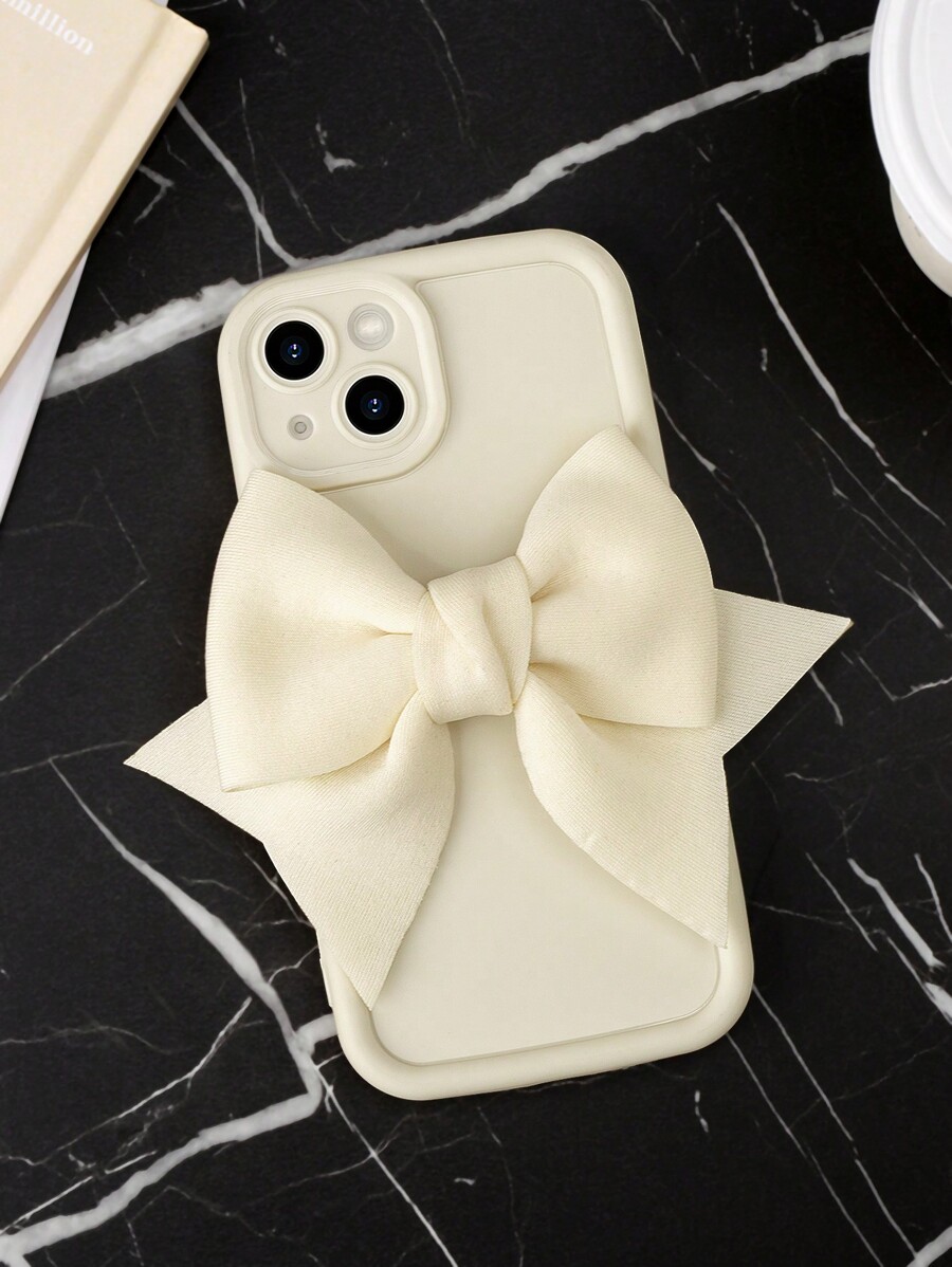 Apple Aesthetic Bow Phone Case 1pc 3D Butterfly Perforated Phone Case ...