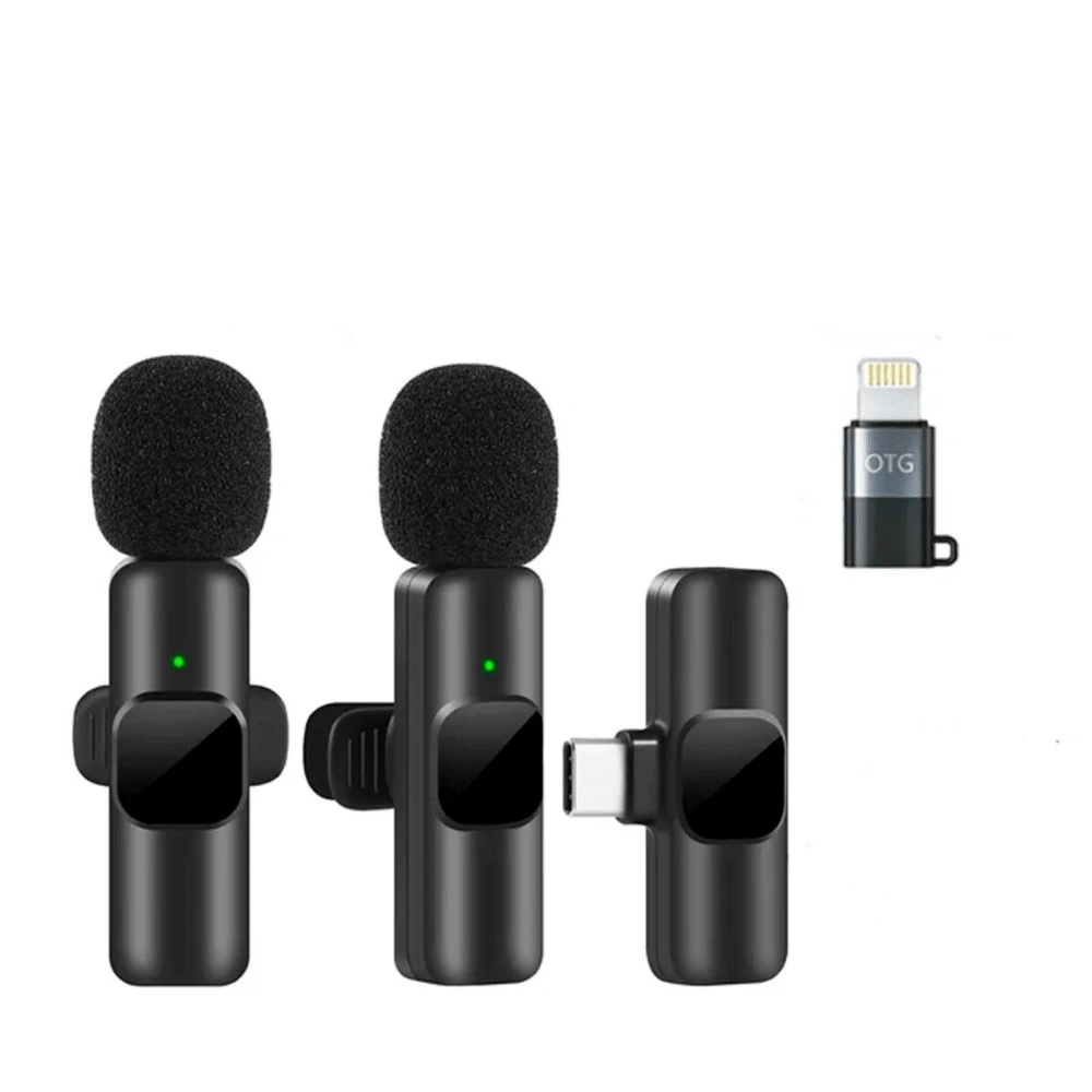 Dual Wireless Lavalier Microphone Compatible Cellphone Type-C And ...