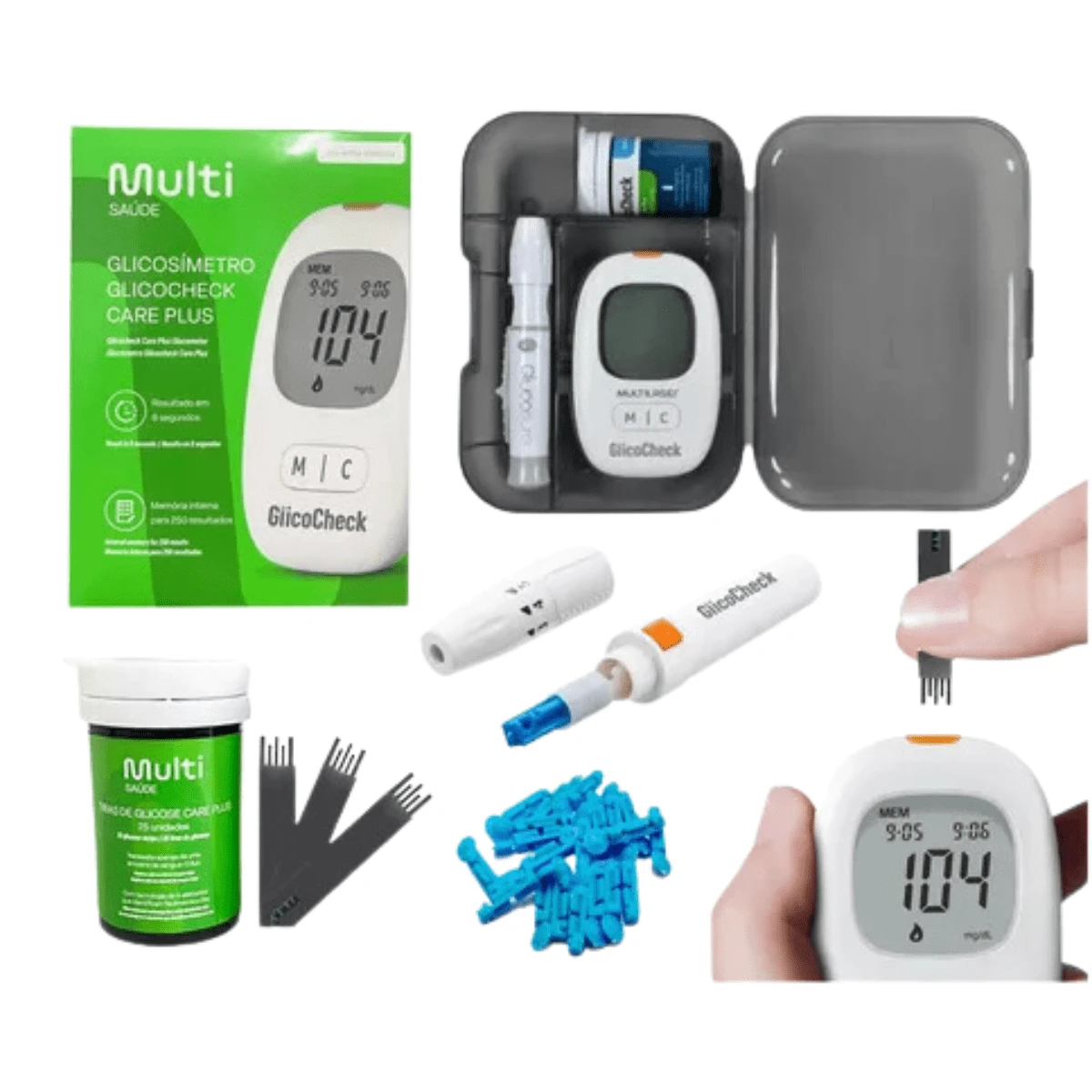 Diabetes Measuring Device Glucometer Complete Blood Glucose Monitor ...