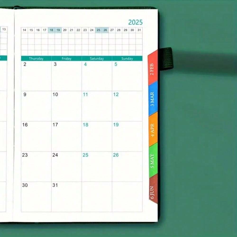 Agenda de calendrier 2025 Nouveau carnet de suivi d'auto-discipline ...