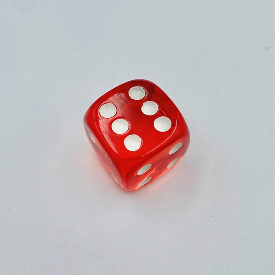 16mm Dadi da gioco trasparenti a 6 facce, di colore casuale, con angoli ...