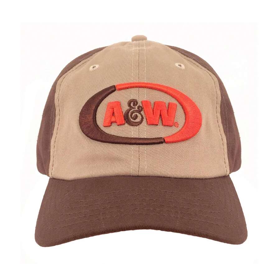 A&W Root Beer Logo Baseball Hat - Brown And Tan | SHEIN USA