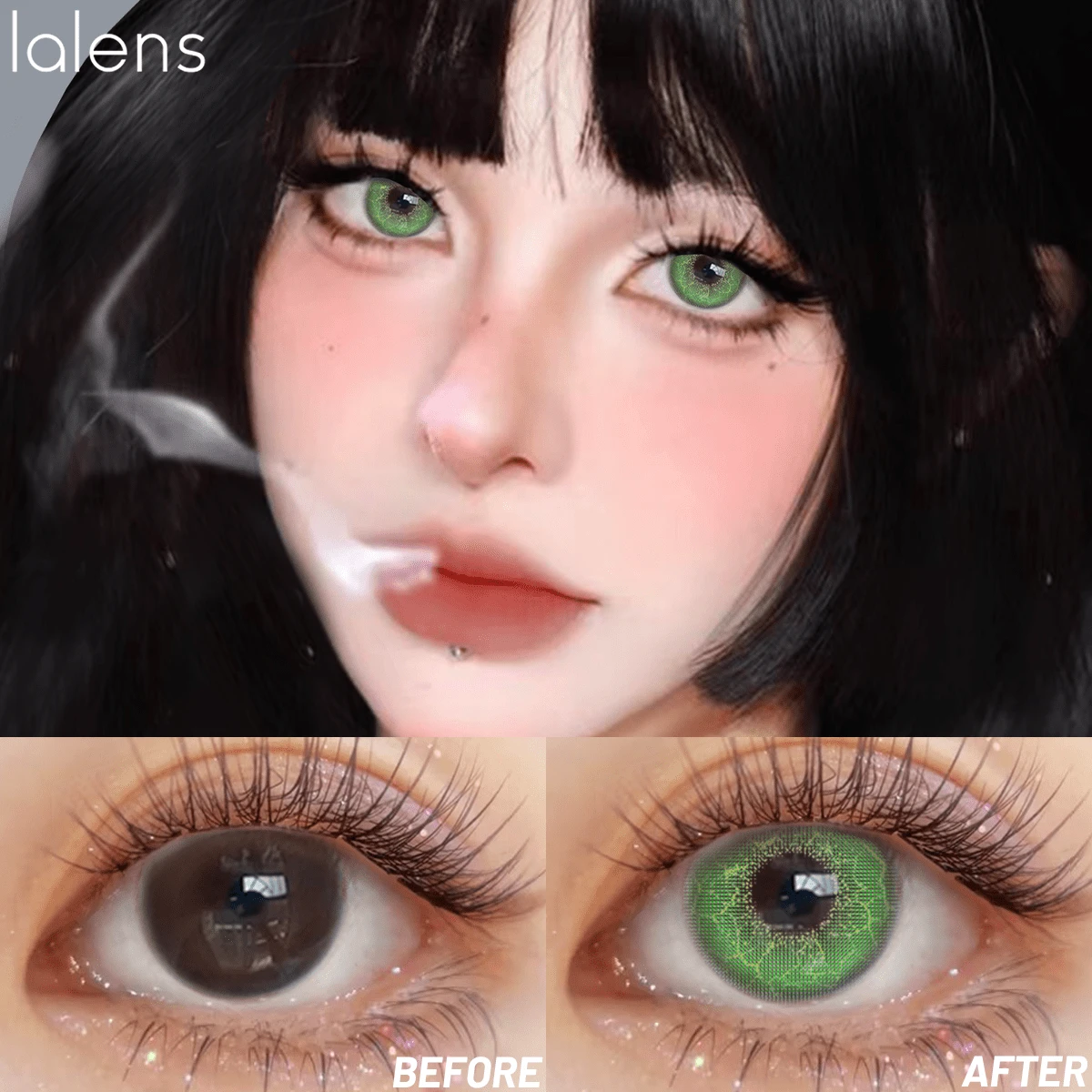 Lalens Marine Blue Mikuo Green Eyes Anime Cospaly Marine Purple Colored ...